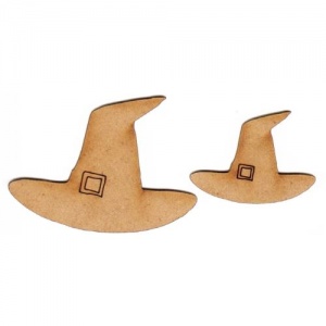 Witches Hat MDF Wood Shape 2 for altered art and crafts